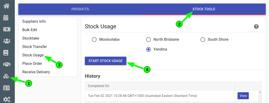 How To Do Stock Usage – Client Diary