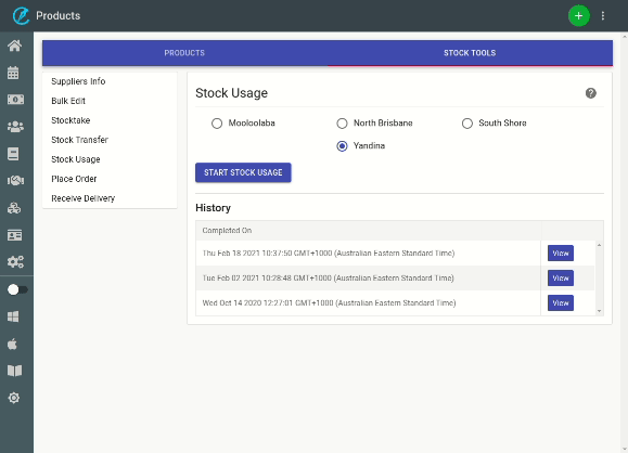 How To Do Stock Usage – Client Diary