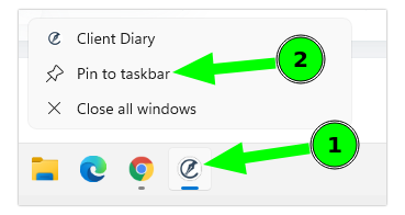 How to add Shortcuts to Client Diary – Client Diary