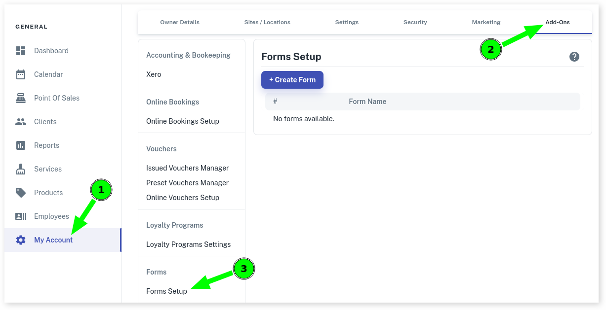 Form Management – Create & Edit – Client Diary