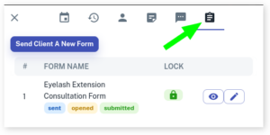 Form Management – Viewing Completed Forms – Client Diary