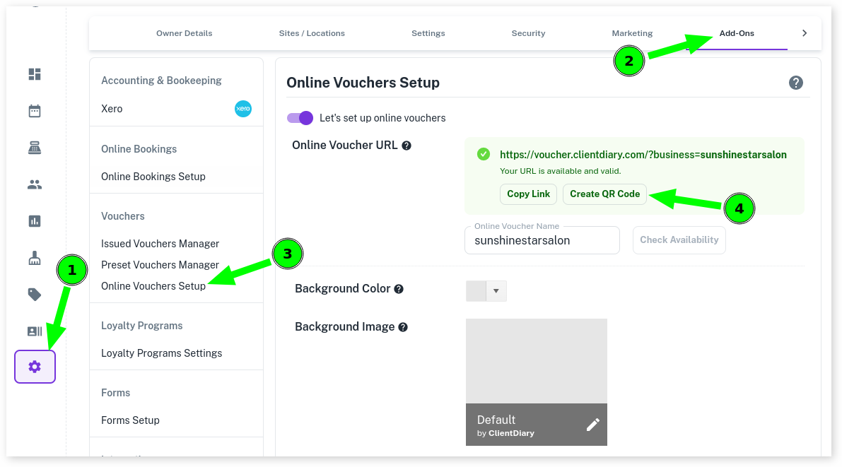 Using QR Codes for Online Booking and Vouchers – Client Diary