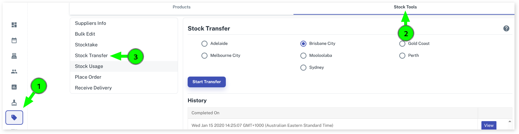 How to do a Stock Transfer – Client Diary
